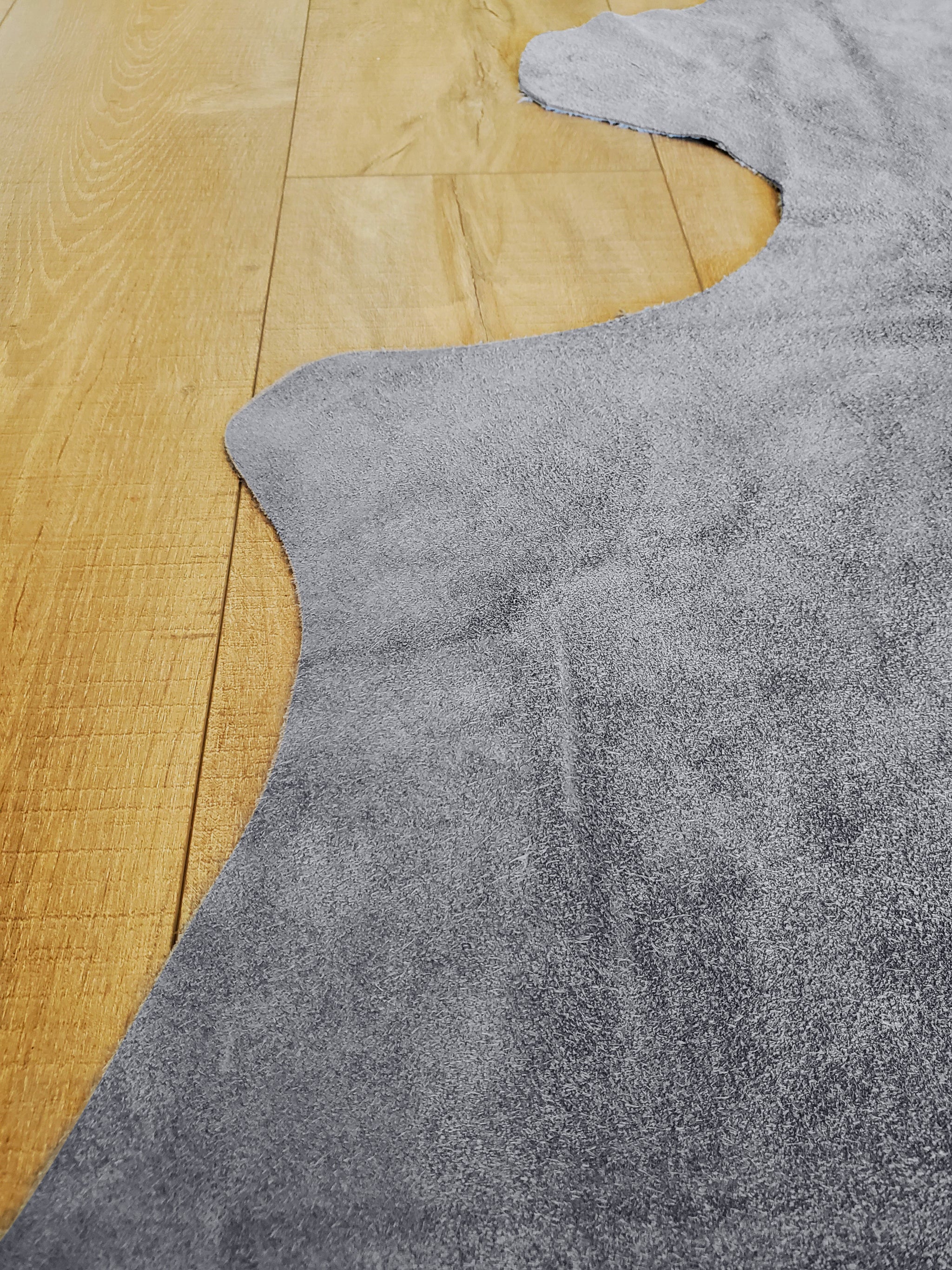 Natural Suede Rug Grey